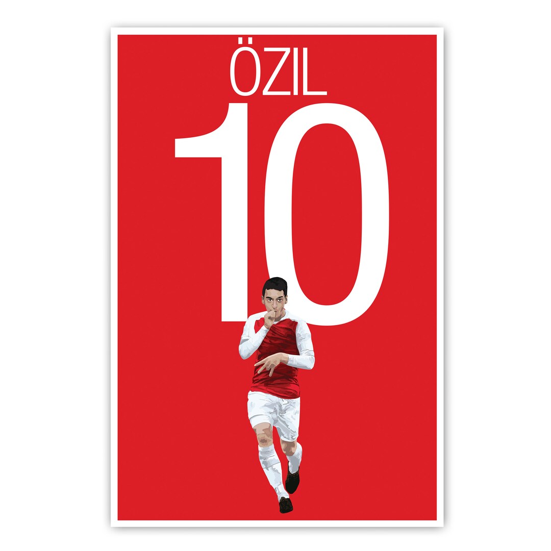 Arsenal Soccer Print - Mesut Özil Poster - Soccer Art - Unframed ...