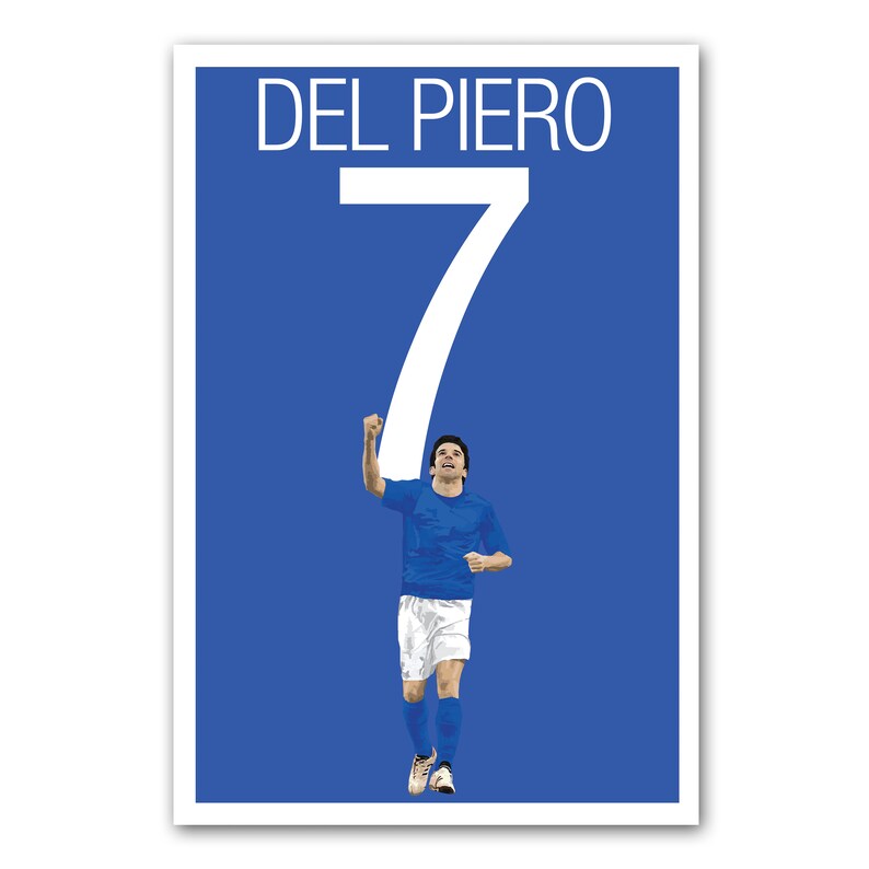 Alessandro Del Piero Poster Italy Soccer Print Unframed Football Print ...