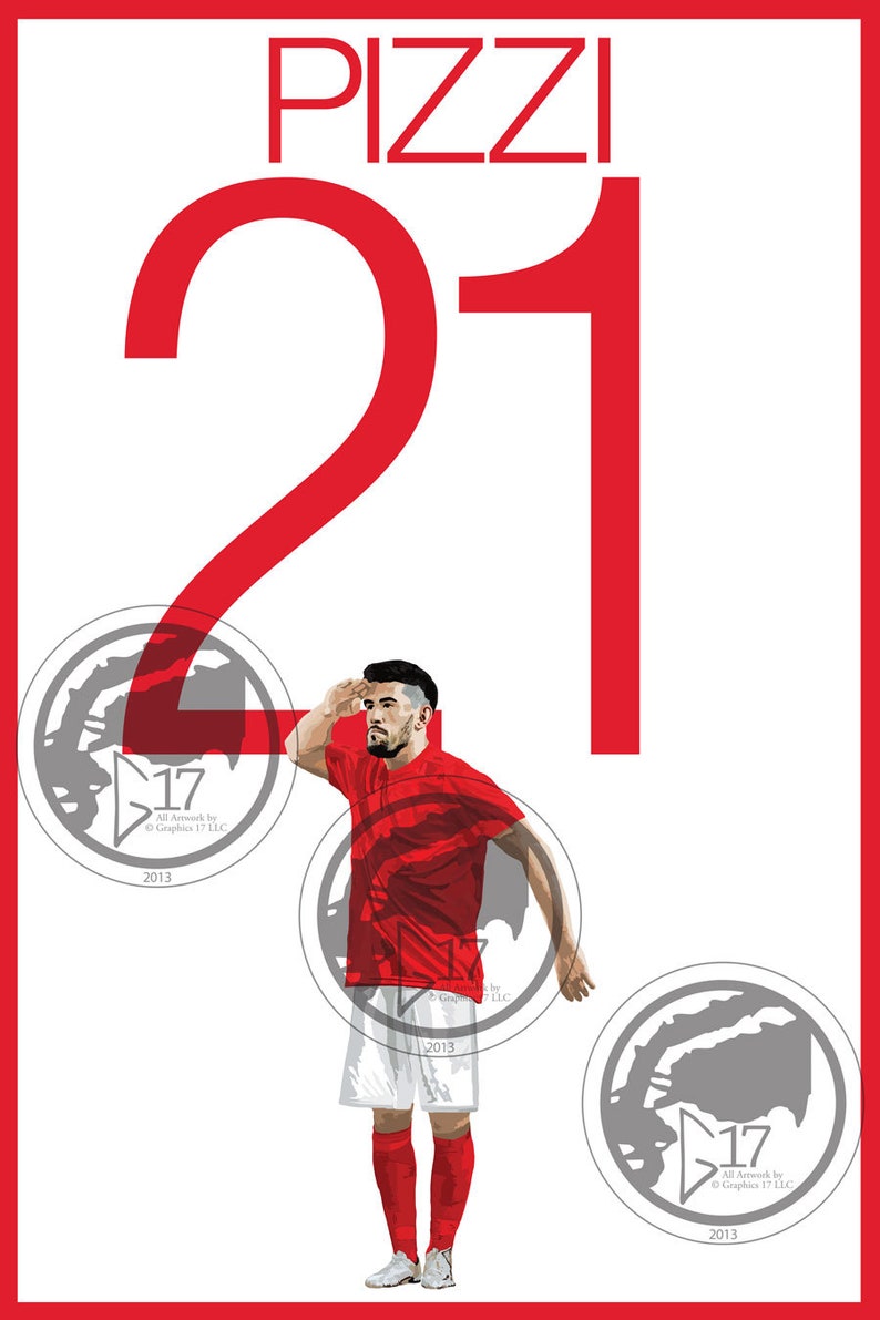 Pizzi 21 Poster SL Benfica Portugal Soccer Poster | Etsy