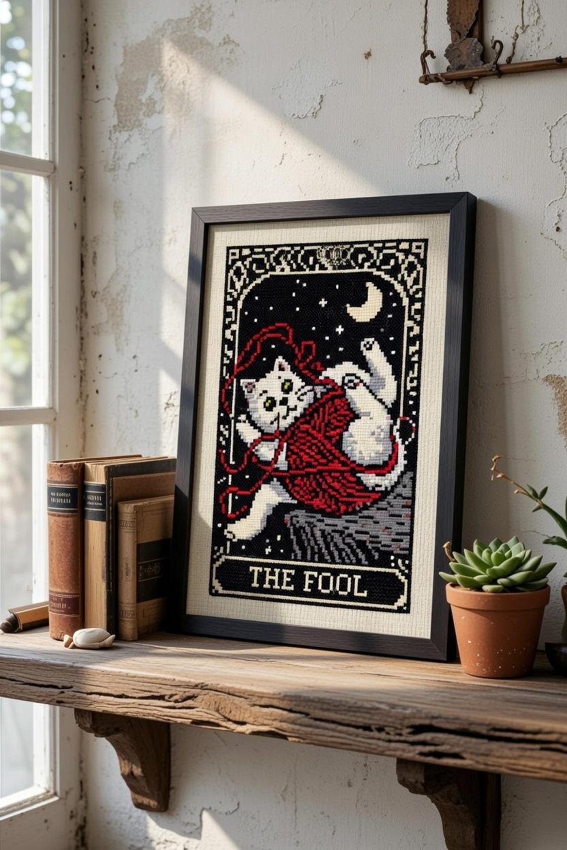 Gothic Cat Tarot Cross Stitch Pattern – the Fool – Symbolic Witchy ...