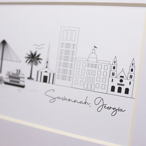 Savannah Skyline, Savannah, Georgia, Digital File - Etsy
