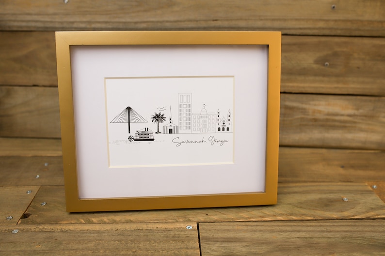 Savannah Skyline, Savannah, Georgia, Digital File - Etsy