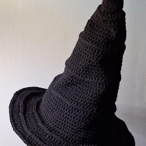 Crocheted Witch Hat: Wired Brim, Wicked Inspired - Adult Halloween ...