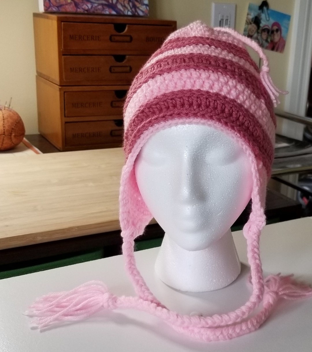 Edith Hat, Inspired by Despicable Me. Pink Stripes. - Etsy