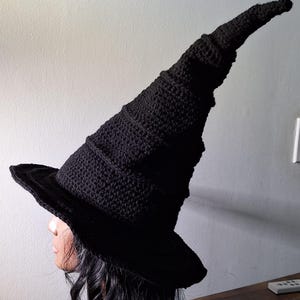 Crocheted Witch Hat: Wired Brim, Wicked Inspired - Adult Halloween ...