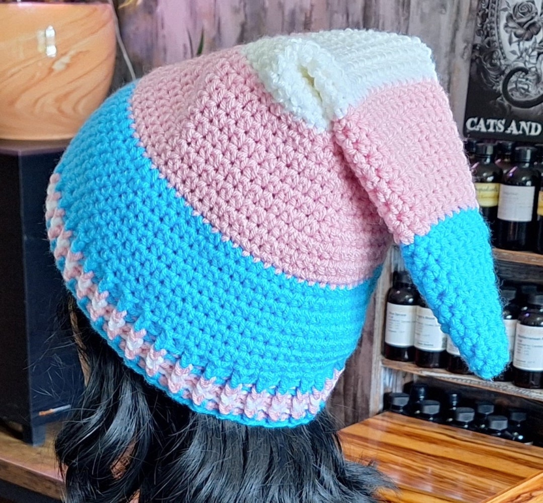 In Stock Elf Stripe Hat, Crochet Elf Hat, Cosplay, Festival, Fairy Hat ...