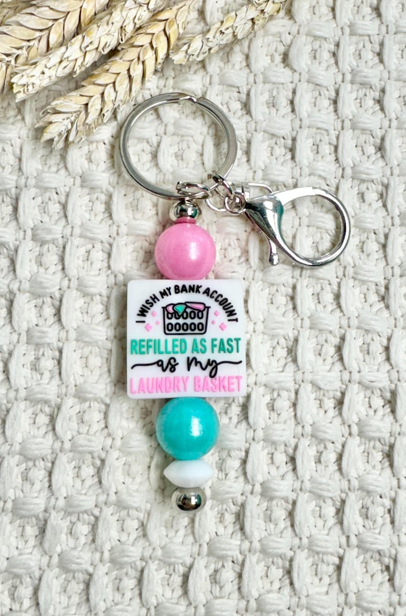 Bank Account Laundry Silicone Keychain Keychain Gift, Dad, Mom ...