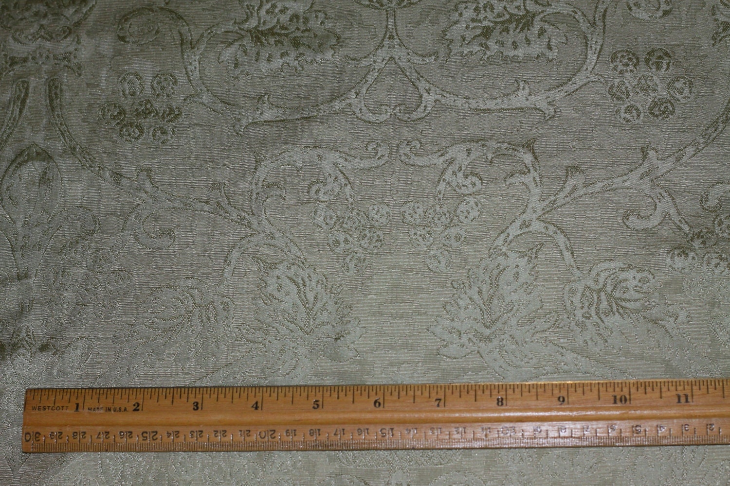 Mint/Aqua Damask Jacquard Silk/Rayon Fabric 54 Wide By | Etsy