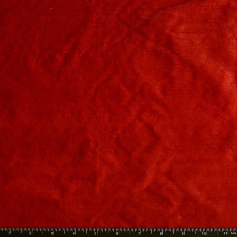 Carmine Red/deep Red Dupioni Silk 100% Silk Fabric 44 | Etsy