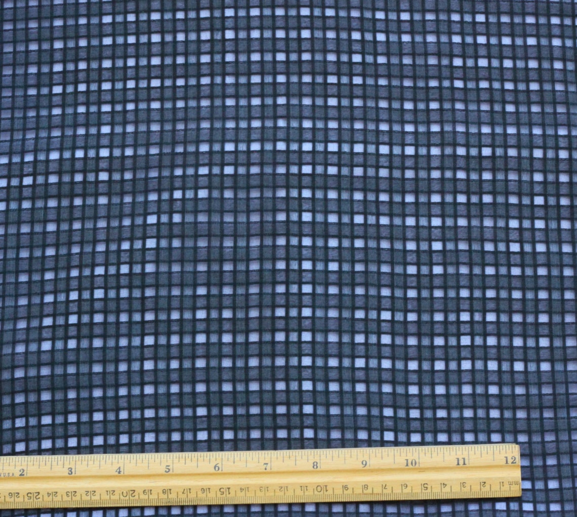 Black Silk/viscose Window Pane Silk Fabric, 54" Wide, by the Yard ...