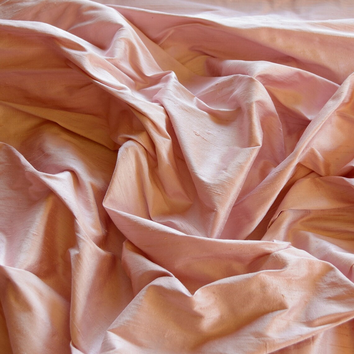 Spanish Pink Dupioni Silk 100% Silk Fabric 44 Wide by - Etsy