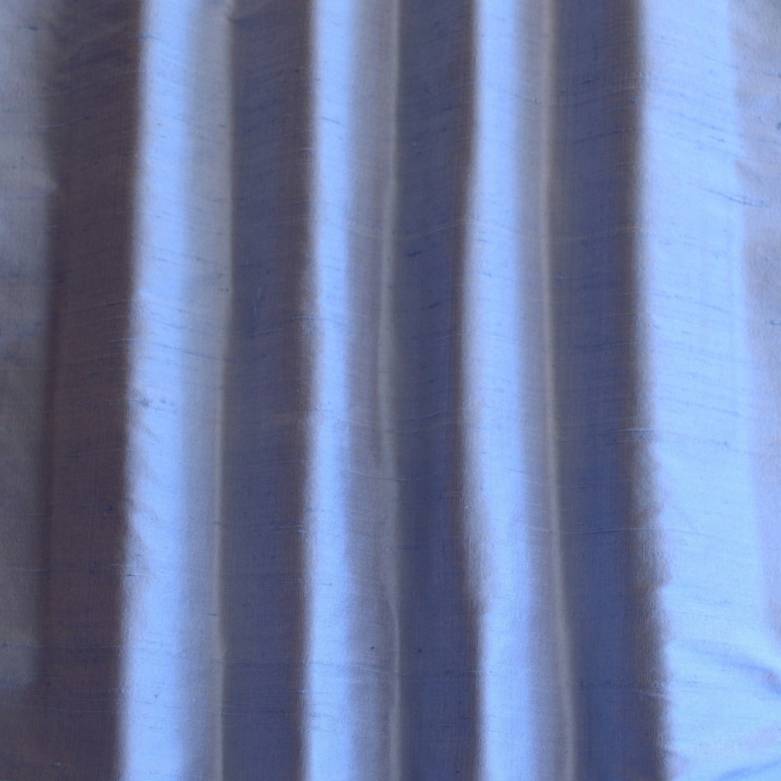 Iridescent Cornflower Blue Dupioni Silk, 100% Silk Fabric, 44" Wide, by ...
