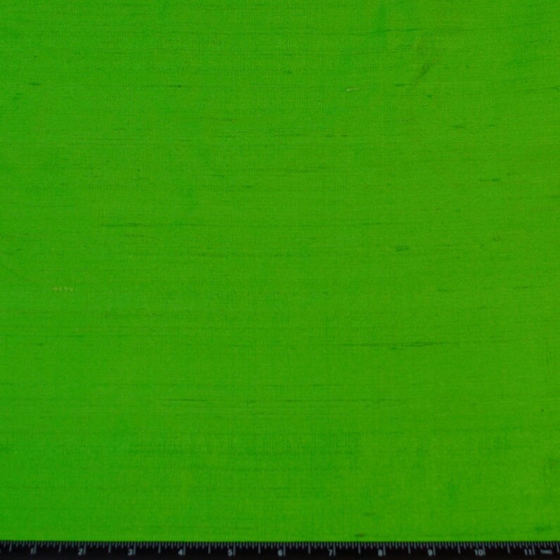 Apple Green Dupioni Silk, 100% Silk Fabric, 44" Wide, by the Yard (S ...