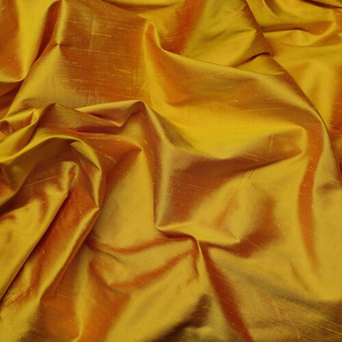 Iridescent Rust Dupioni Silk 100% Silk Fabric 44 Wide - Etsy