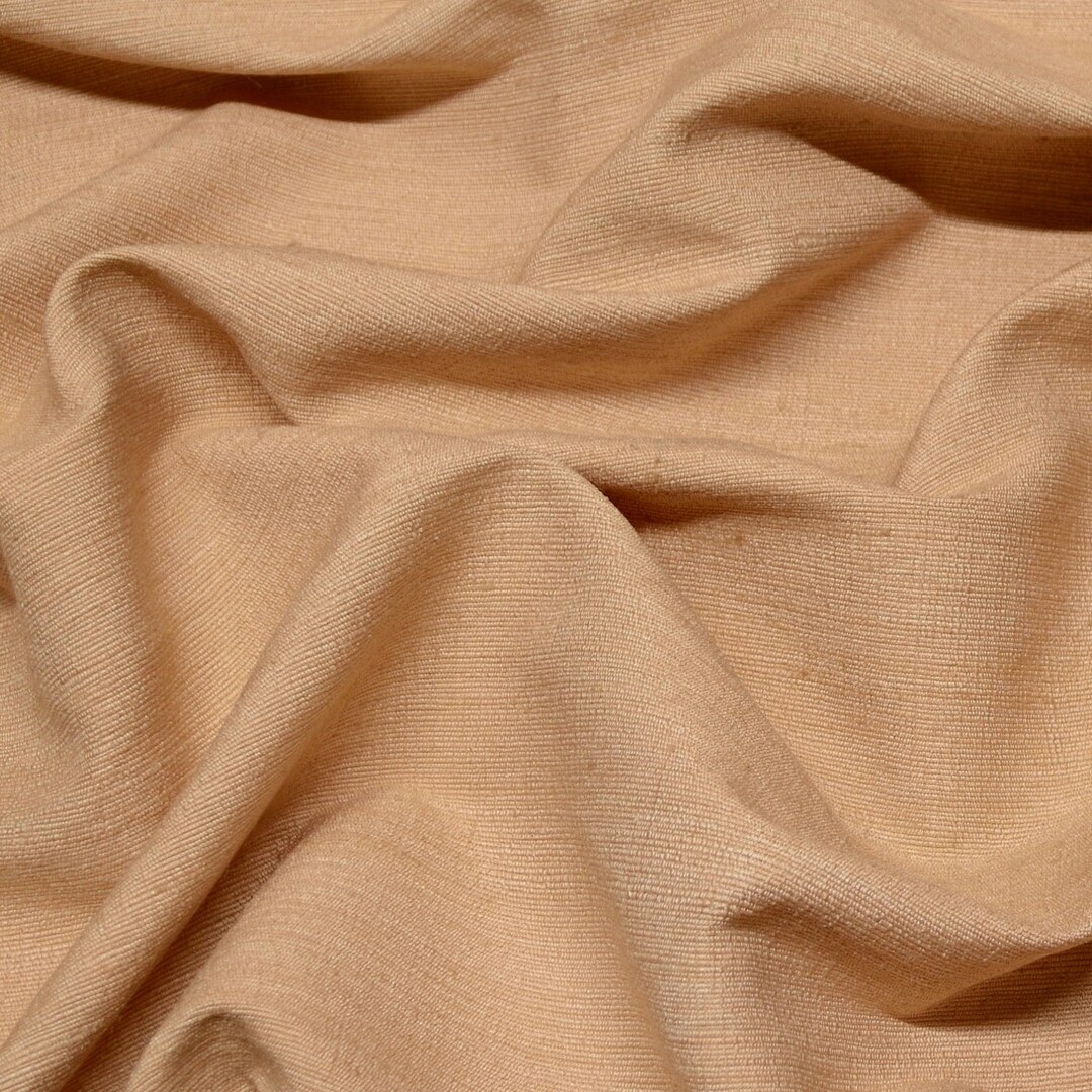 Dusty Peach Tassah Raw Silk With Cotton Backing 100% Silk Fabric, 54 ...