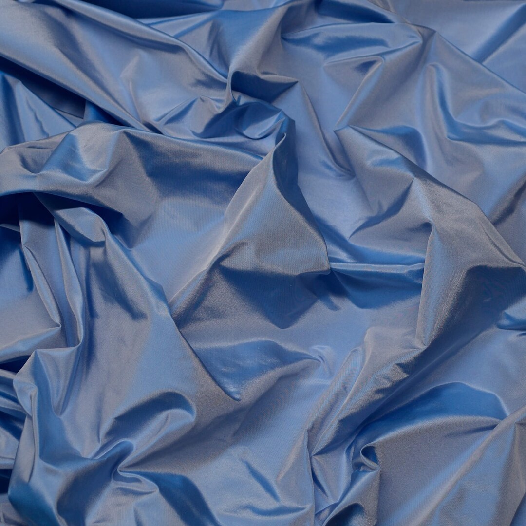 Cornflower Blue Iridescent Silk Taffeta 100% Silk Fabric, 54" Wide, by ...