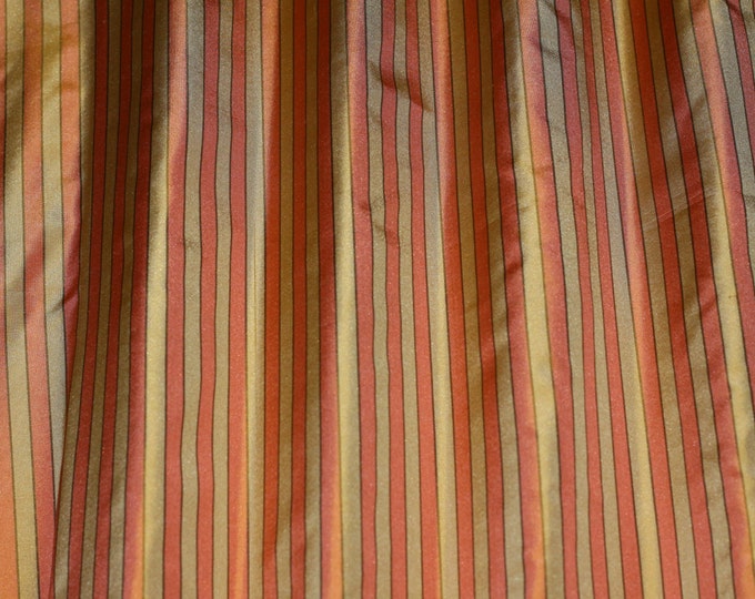 Gold & Mauve Vertical Stripes on 100% Silk Taffeta 54 - Etsy
