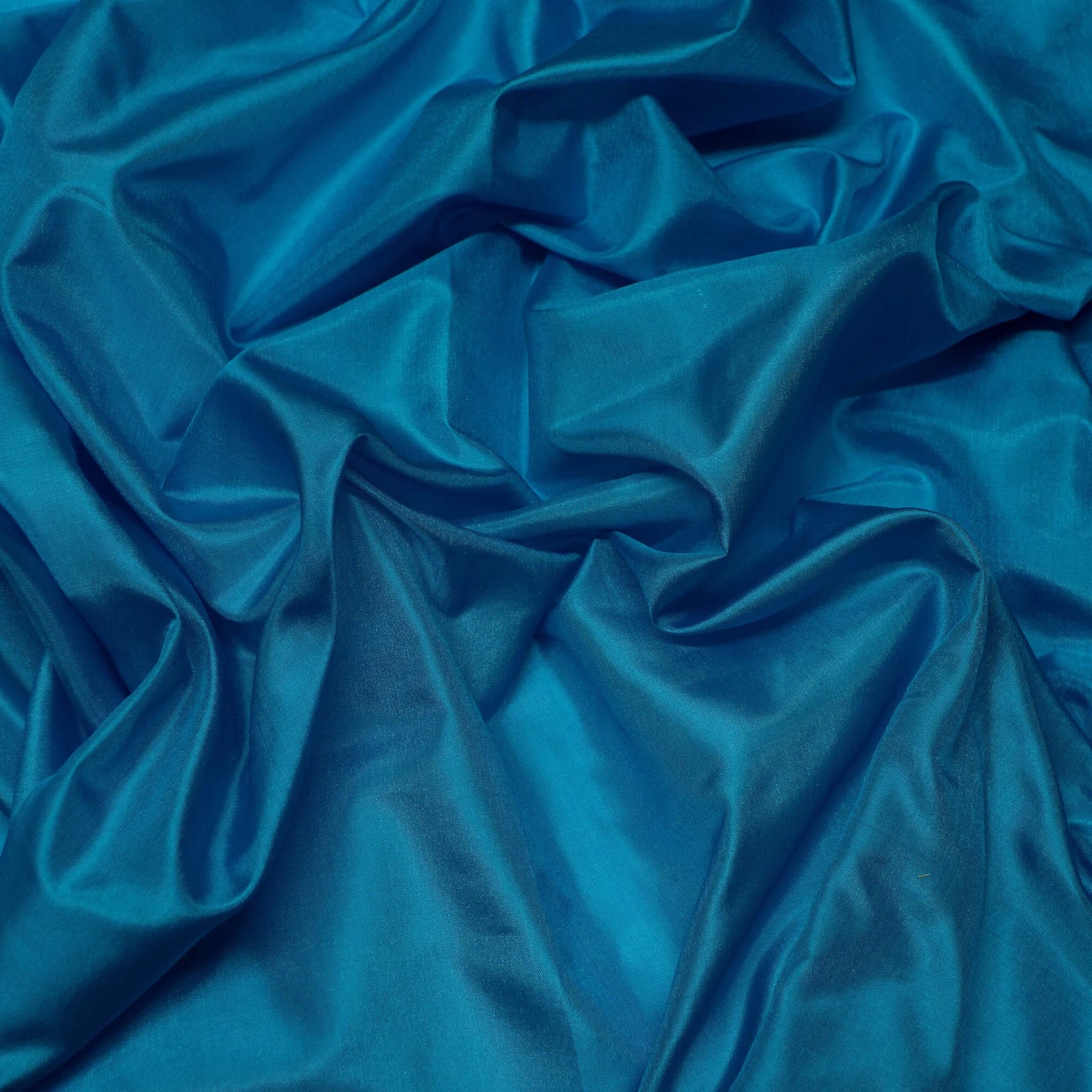 Turquoise Blue Tissue Taffeta Silk 100% Silk Fabric 44 - Etsy
