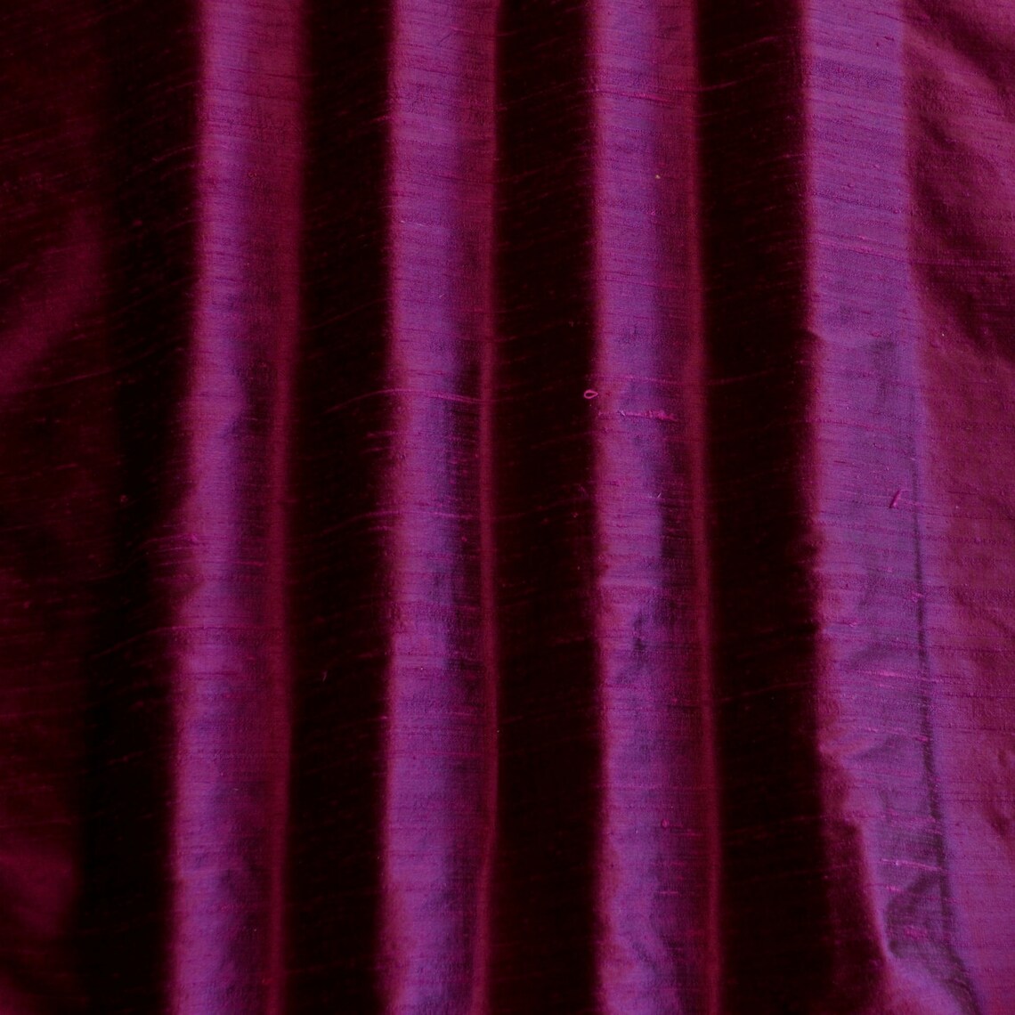 Iridescent Magenta Dupioni Silk, 100% Silk Fabric, 44" Wide or 54" Wide ...