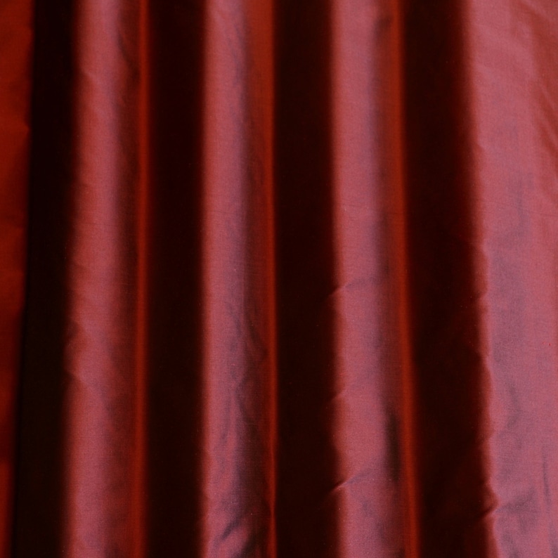 Burgundy Red Silk Taffeta 100% Silk Fabric 54 Wide by - Etsy