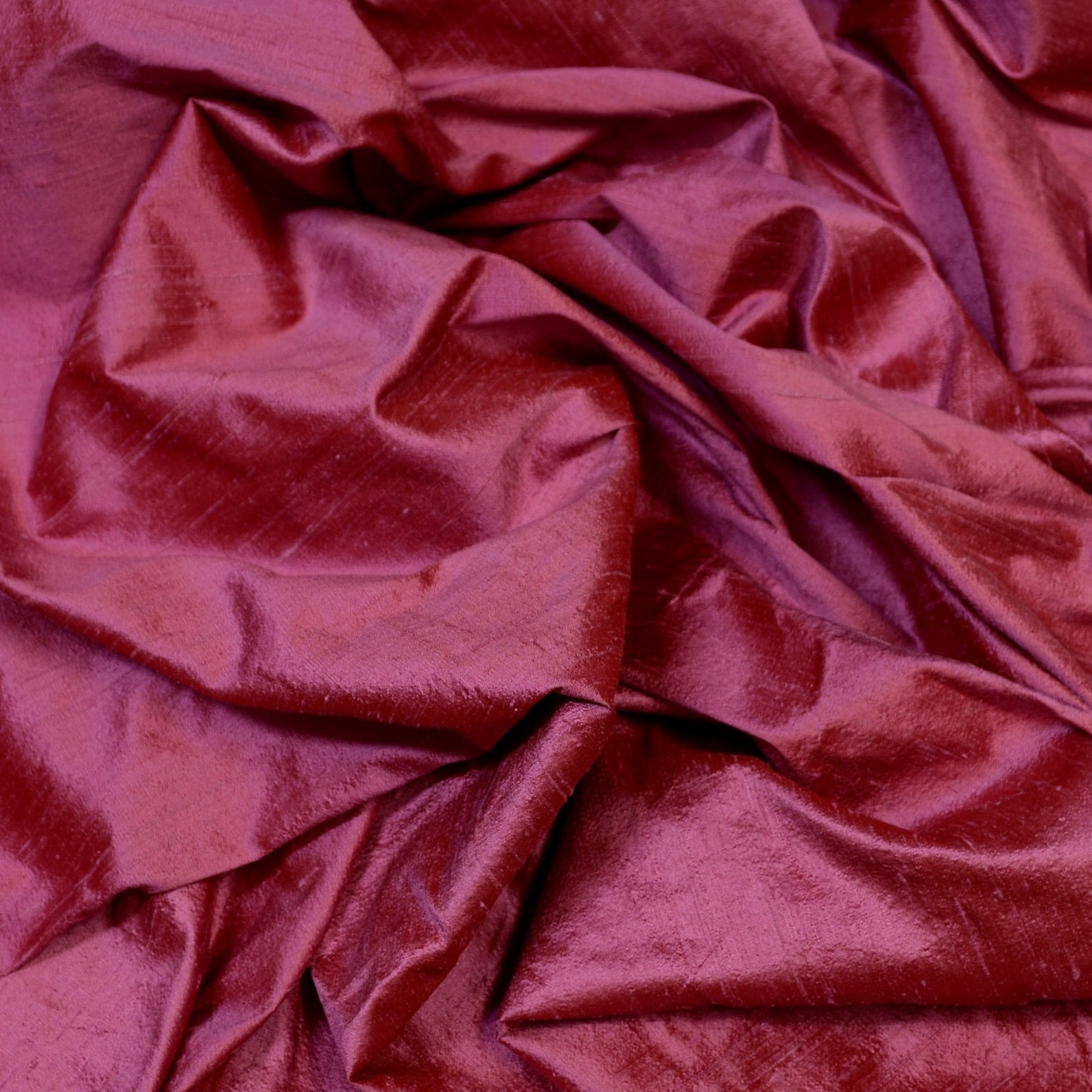 Iridescent Raspberry Pink Dupioni Silk 100% Silk Fabric | Etsy