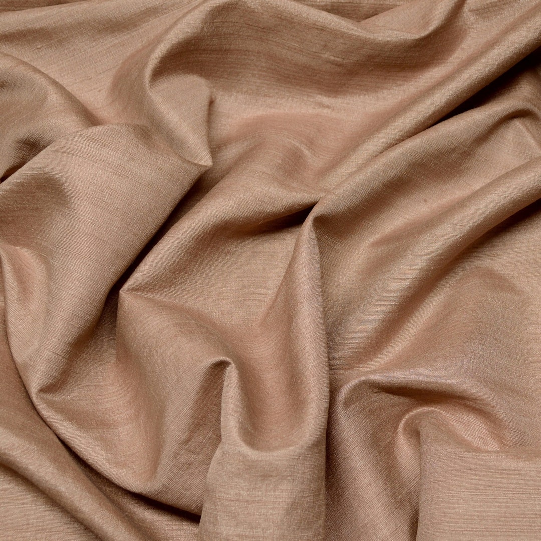 Dusty Copper Tassah Raw 100% Raw Silk Fabric, 54" Wide, by the Yard (WT ...