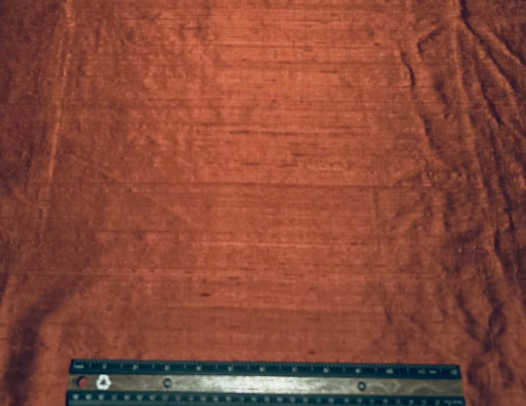 Iridescent Paprika/rust Passion Dupioni Silk, 100% Silk Fabric, 44 ...