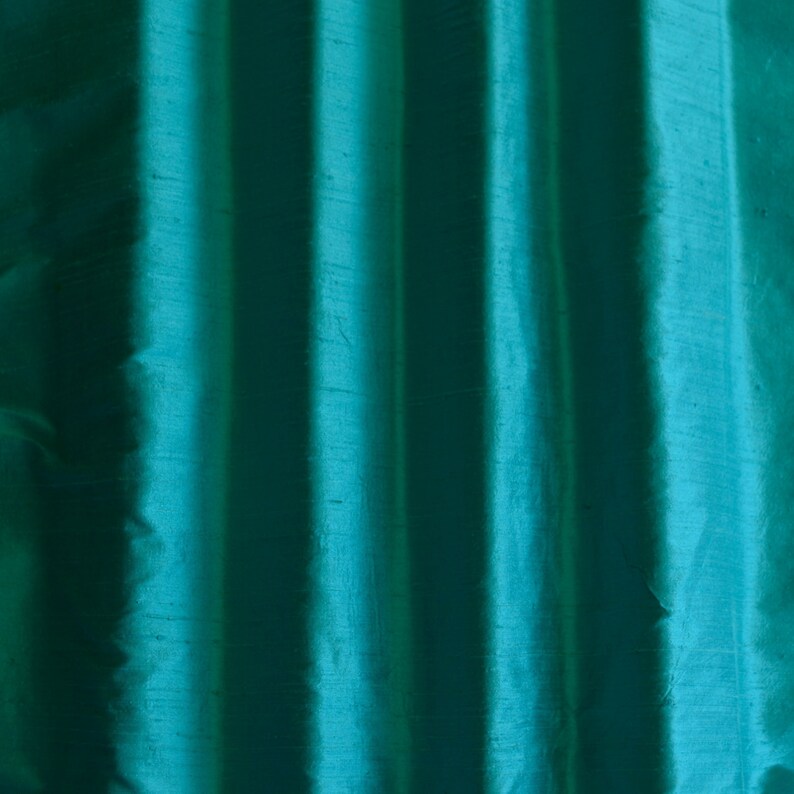 Turquoise Blue Dupioni Silk 100% Silk Fabric 54 Wide | Etsy