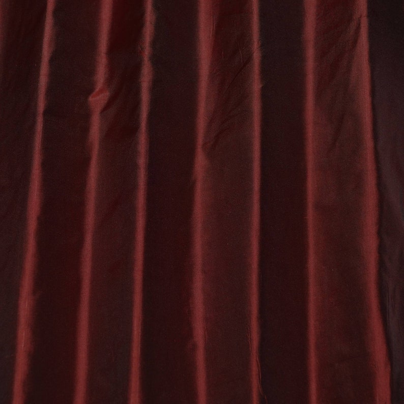 Burgundy Tissue Taffeta Silk 100% Silk Fabric by the Yard - Etsy