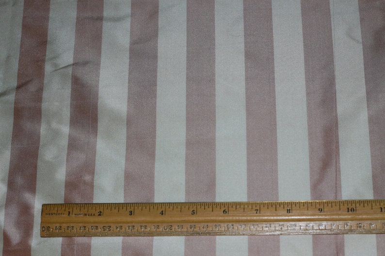 Cream & Pink Vertical Stripes on 100% Silk Taffeta 54 - Etsy