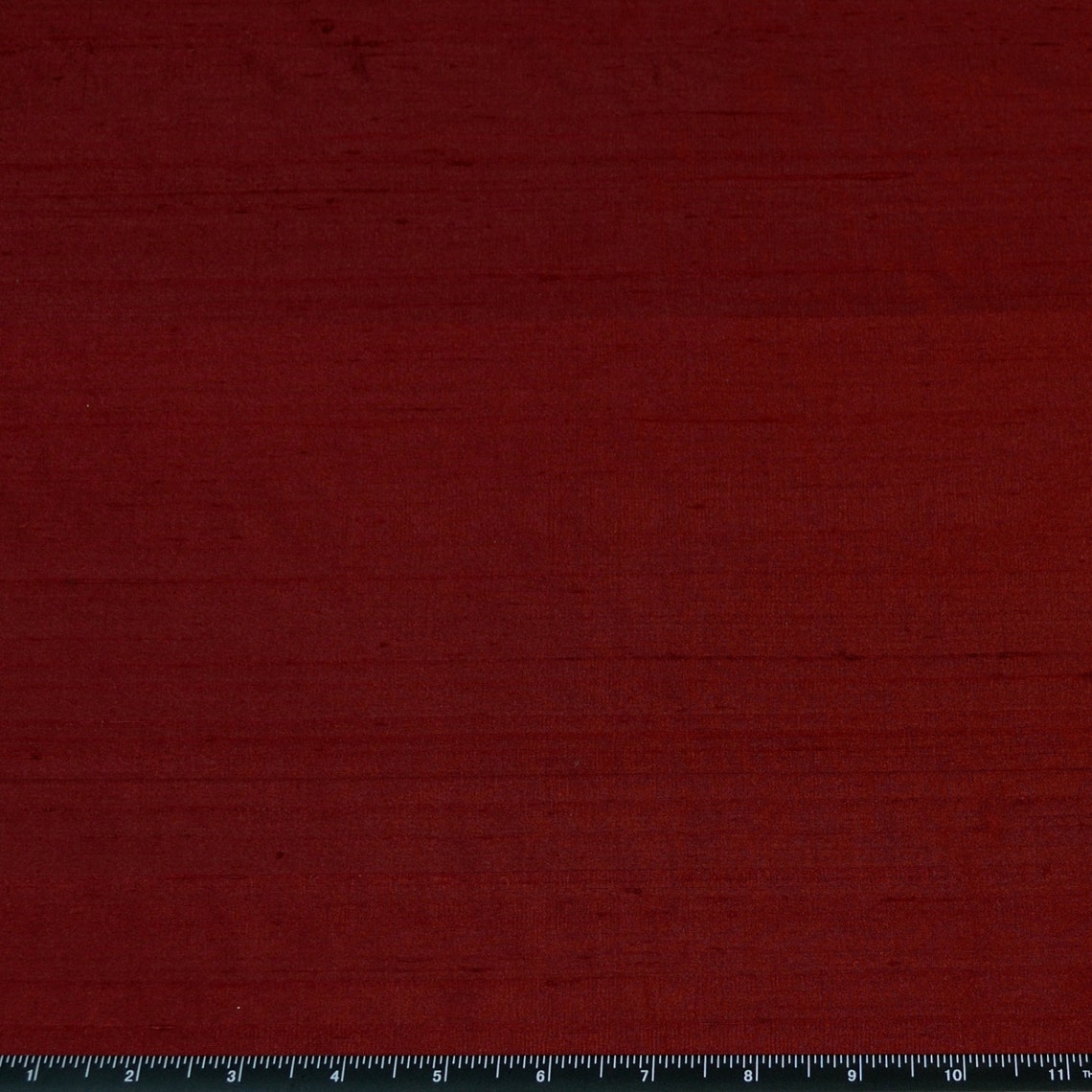 Wine Red Dupioni Silk, 100% Silk Fabric, 44" Wide or 54" Wide, by the ...