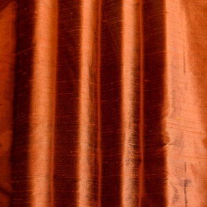 Iridescent Rust Dupioni Silk, 100% Silk Fabric, 44" Wide or 54" Wide ...