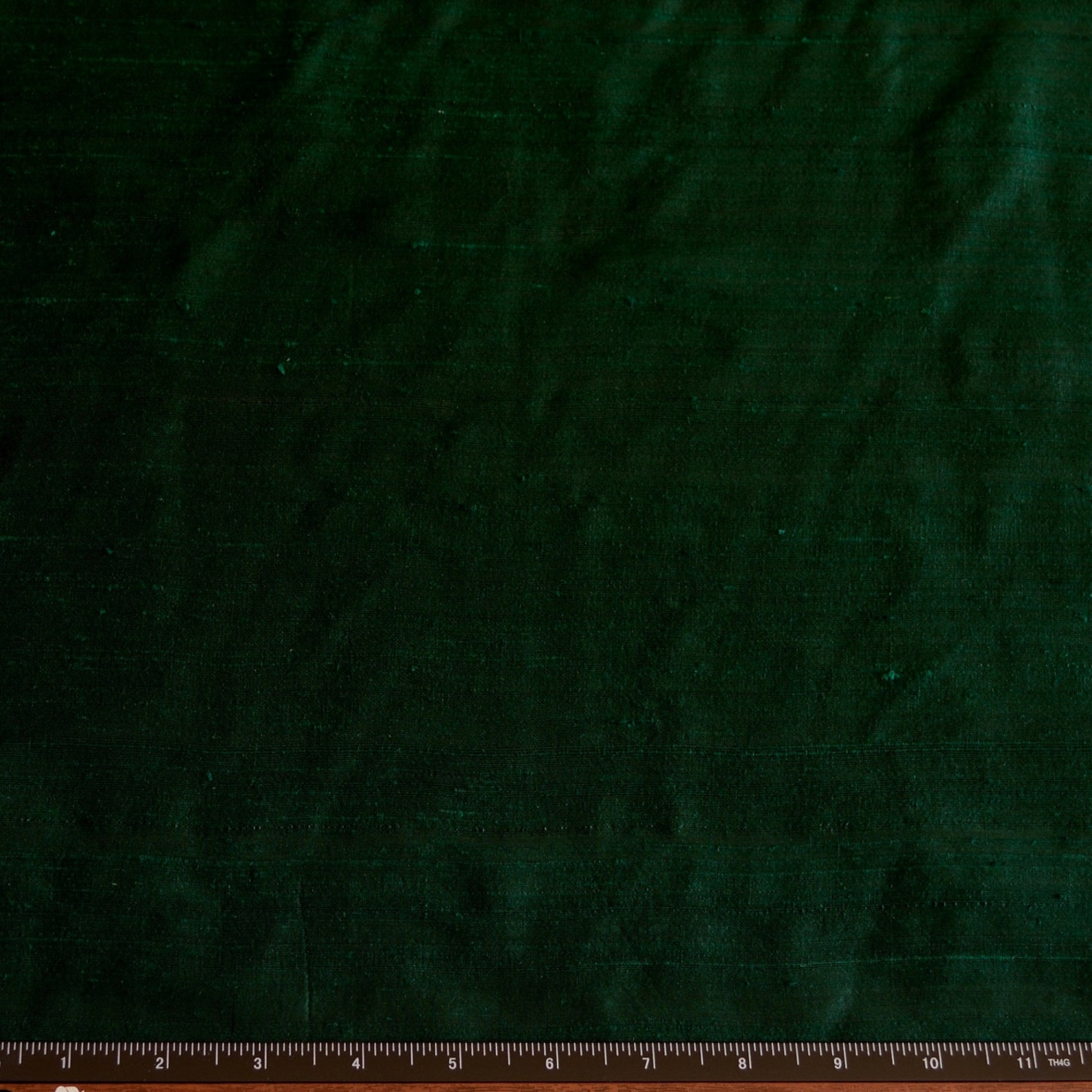 Iridescent Hunter Green Dupioni, 100% Silk, 44" or 54" Wide, by the ...