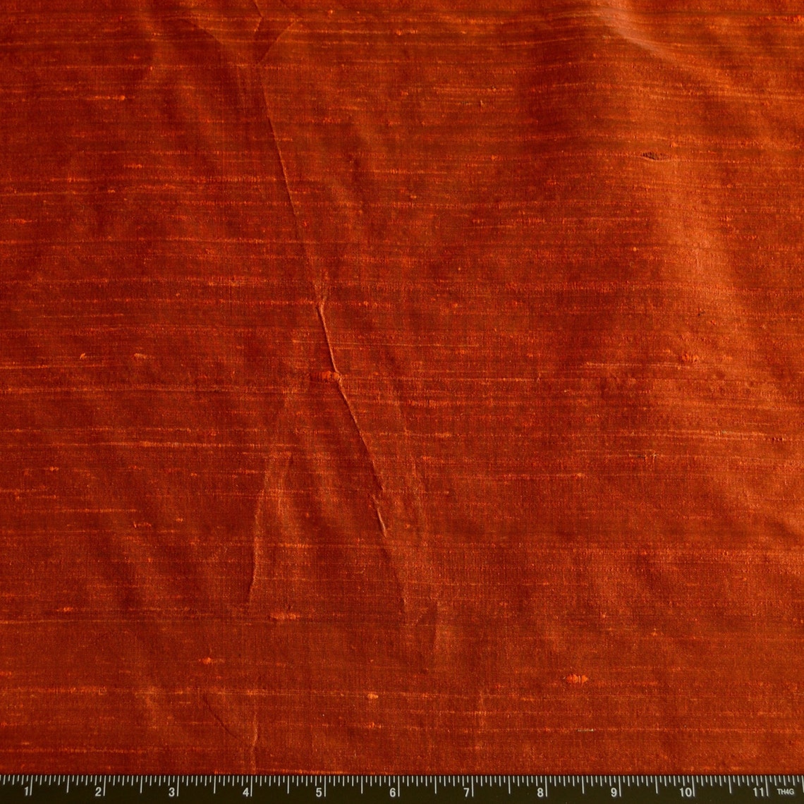 Iridescent Rust Dupioni Silk, 100% Silk Fabric, 44" Wide or 54" Wide ...