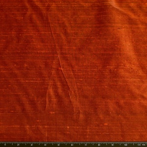 Iridescent Rust Dupioni Silk, 100% Silk Fabric, 44" Wide or 54" Wide ...