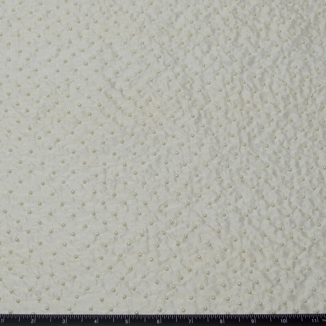 Beaded Ivory Shantung Dupioni 100% Silk Fabric, 54" Wide, by the Yard ...