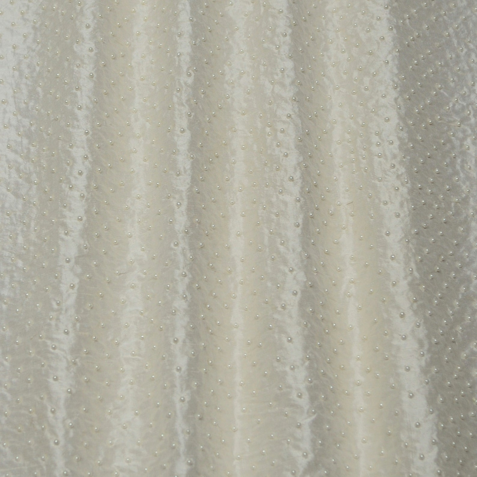 Beaded Ivory Shantung Dupioni 100% Silk Fabric, 54" Wide, by the Yard ...