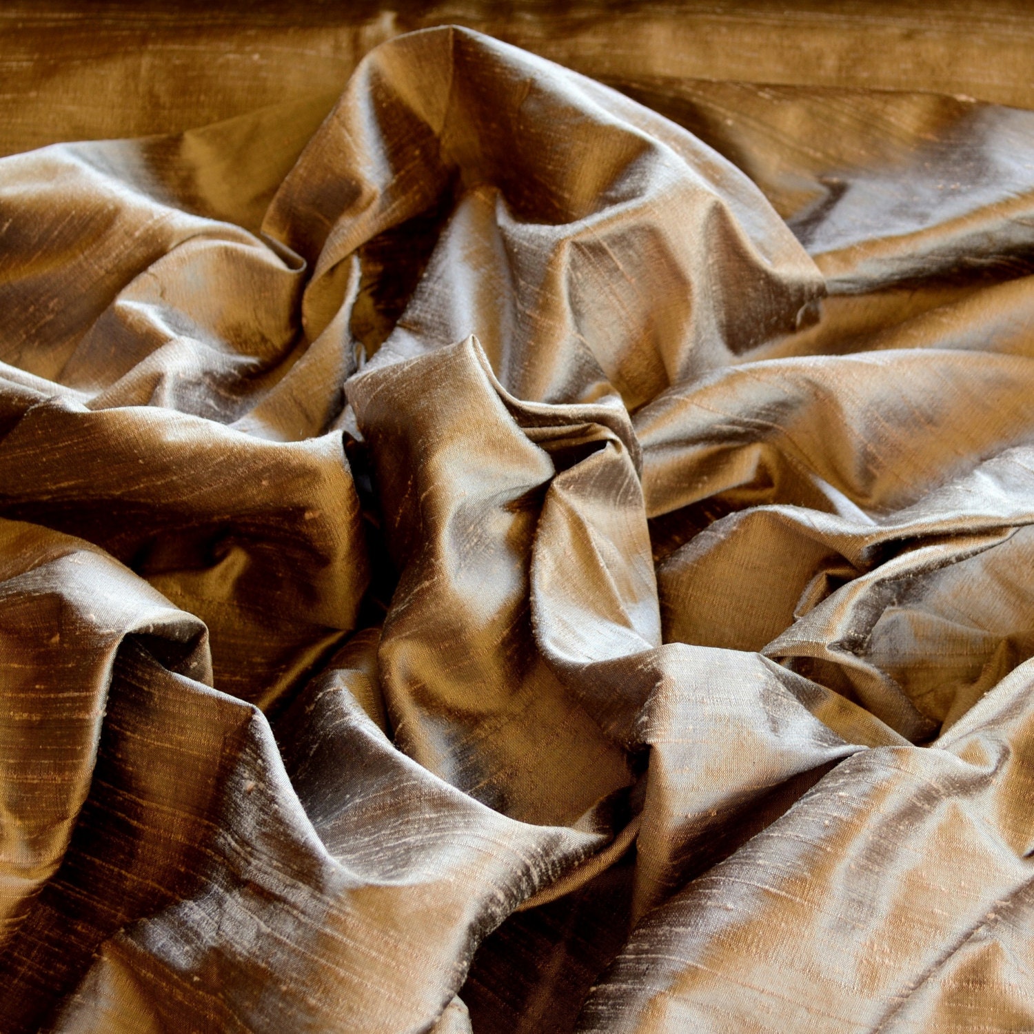 Iridescent Misty Rose Dupioni Silk, 100% Silk Fabric, 54" Wide, by the ...