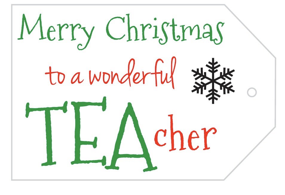 Teacher Gift Idea Gift Tags Instant Download Print at Home Printable ...