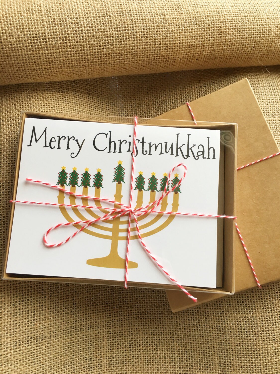 Pack of 10 Christmas / Hanukkah Cards - Merry Christmukkah - Etsy