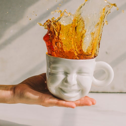 Coffee Mug Pottery Face Mug Ceramic Mug Handmade New Job Gift - Etsy