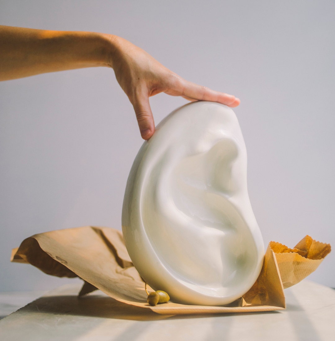 Handmade Porcelain Ear Dish, Decorative Plate, Coffee Table Decor - Etsy