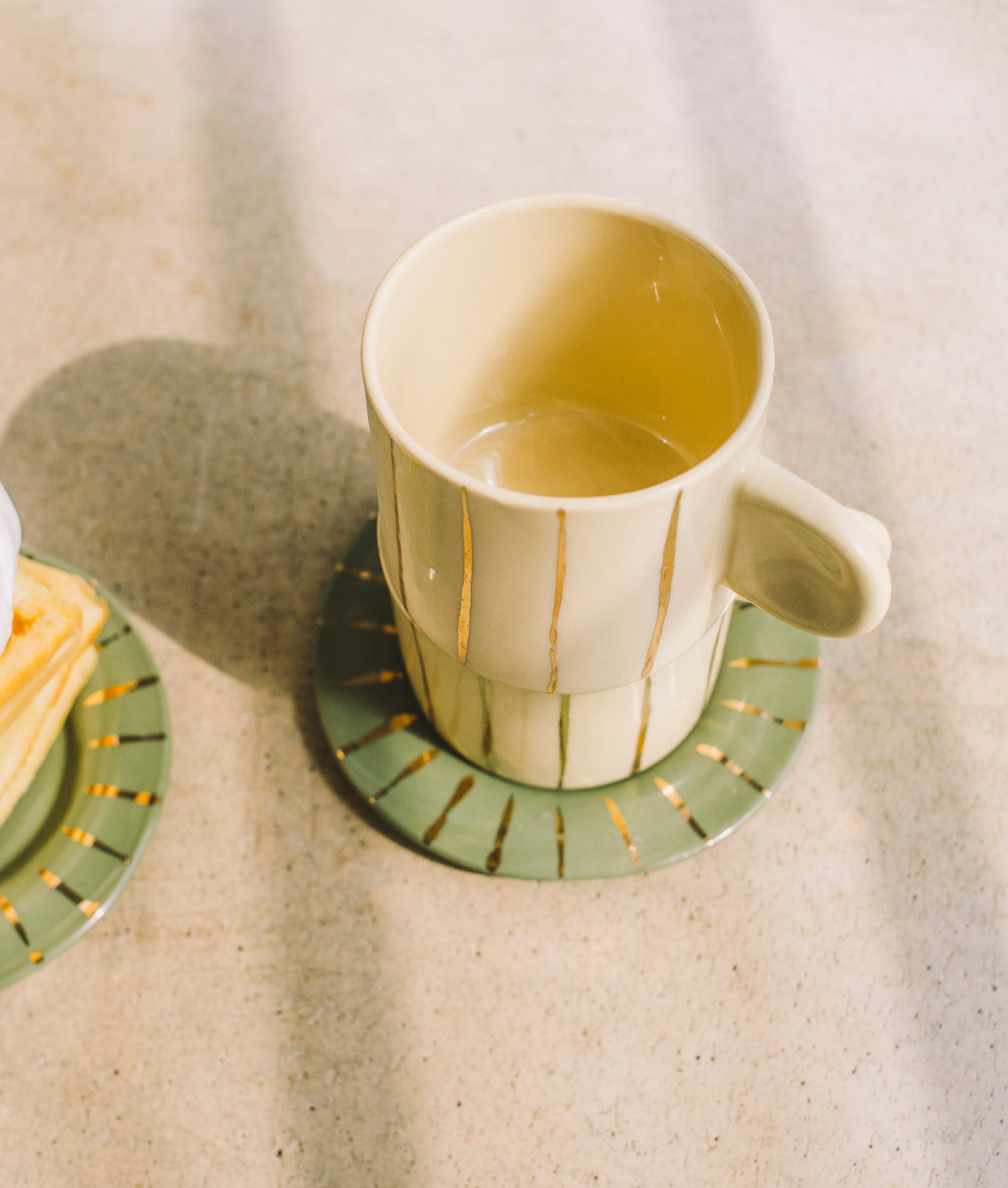 Handmade Pottery Espresso Cup and Saucer Modern Ceramics | Etsy