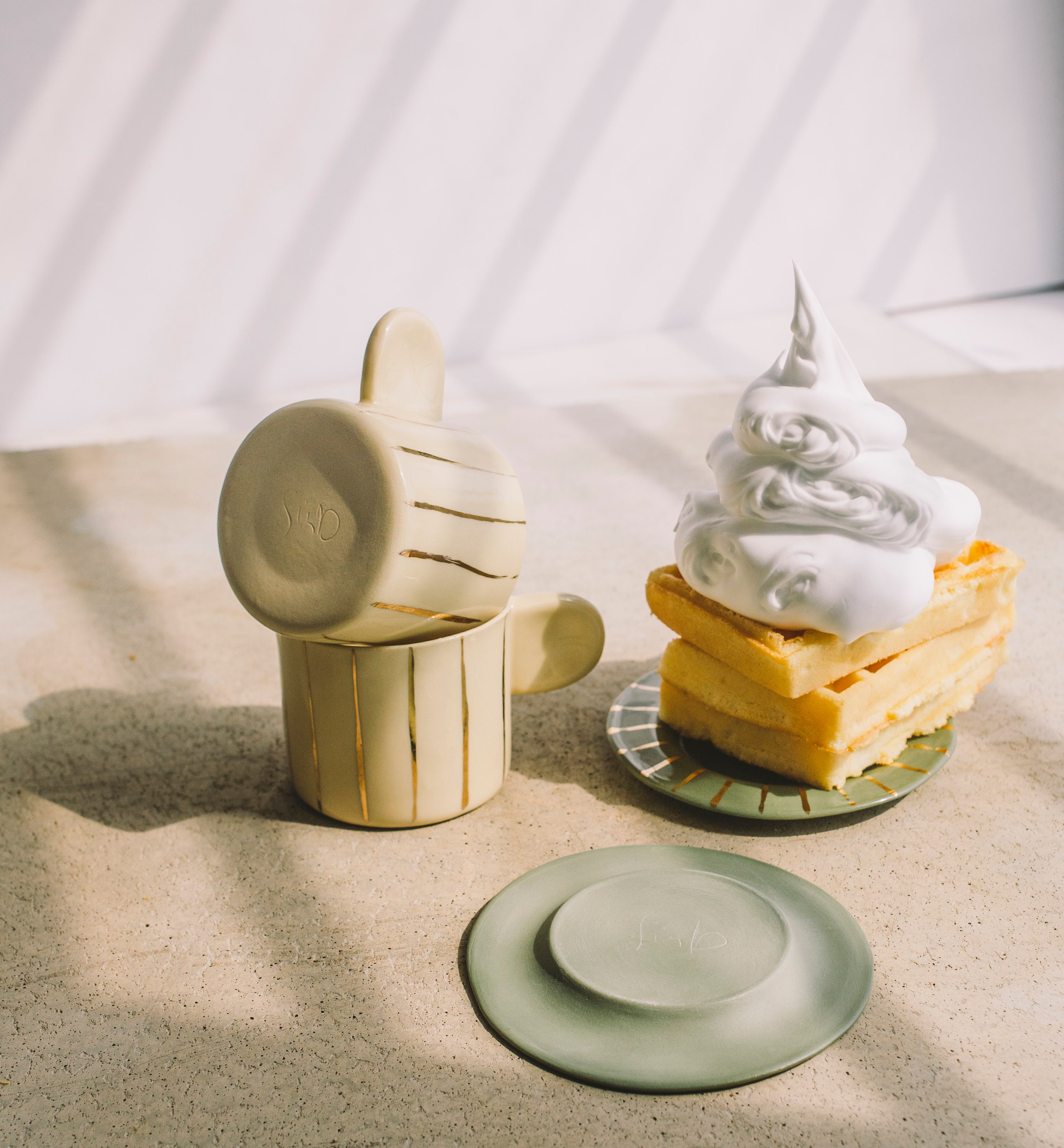 Handmade Pottery Espresso Cup and Saucer Modern Ceramics | Etsy