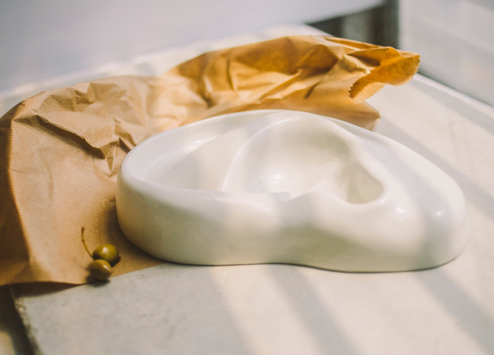 Handmade Pottery Porcelain Dish Ear Shaped Decorative Bowl | Etsy