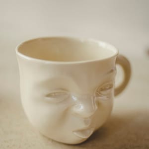Face Coffee Mug, Funny Tea Cup, Modern Porcelain Cup, Ceramic Mug ...