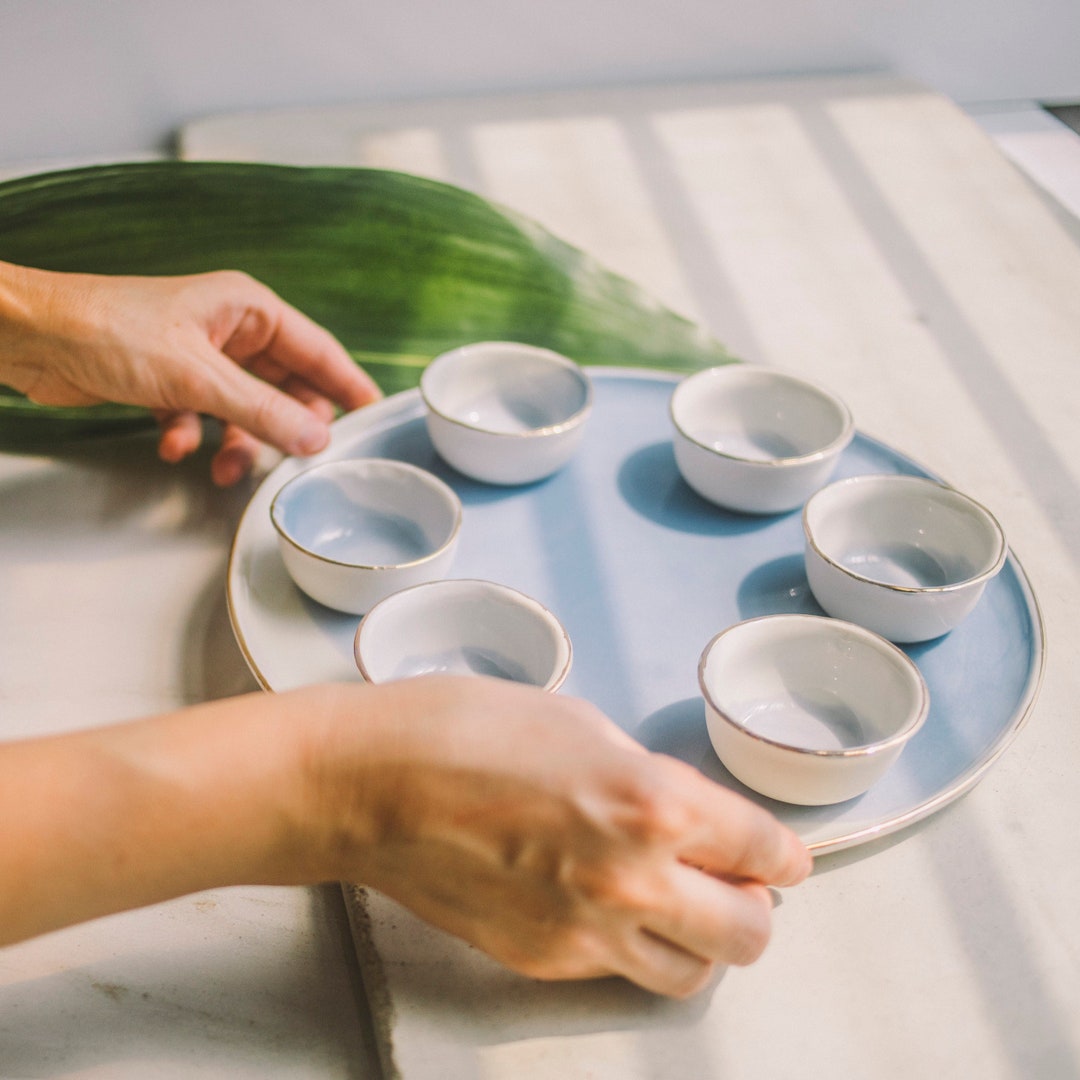 Modern Judaica Passover Seder Plate Ceramic Art, Jewish Wedding Gift ...