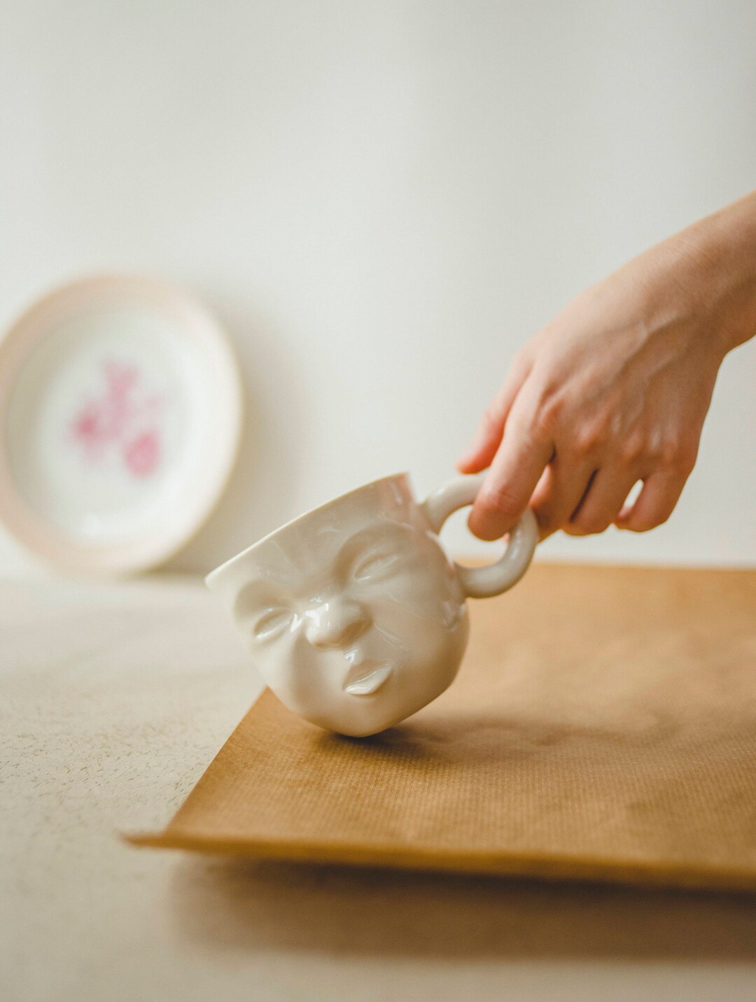 Face Coffee Mug, Funny Tea Cup, Modern Porcelain Cup, Ceramic Mug ...