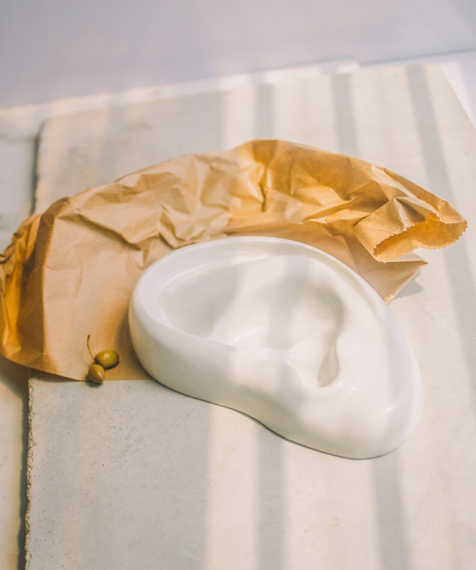 Handmade Pottery Porcelain Dish Ear Shaped Decorative Bowl - Etsy