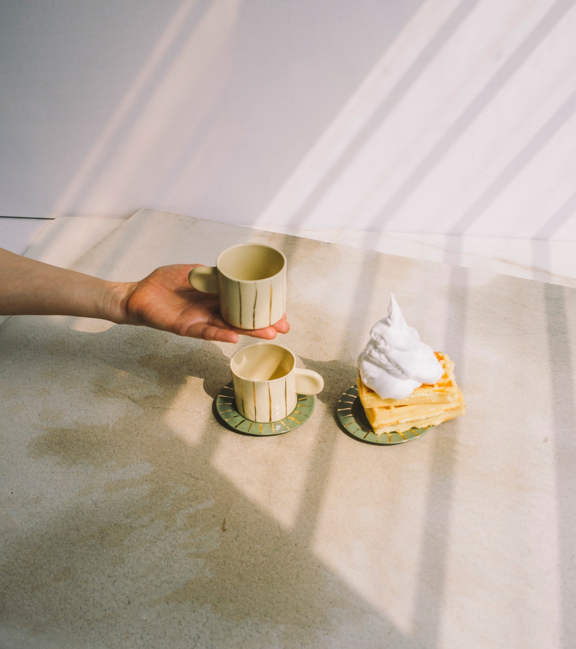 Handmade Pottery Espresso Cup and Saucer Modern Ceramics | Etsy